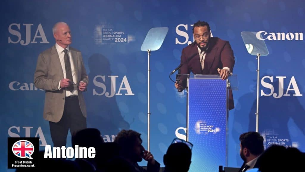 TV Presenter Antoine Allen at Great British Presenters