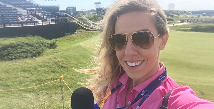 Scottish TV presenter Ali Reports from the Royal Birkdale Golf ...