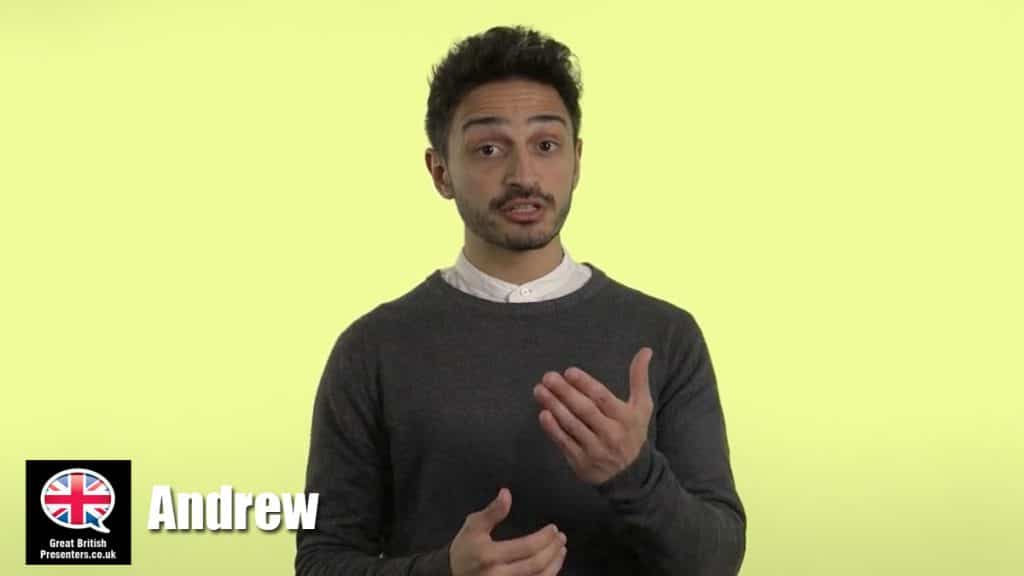 British Presenter and Voice Actor Andrew at Great British Presenters