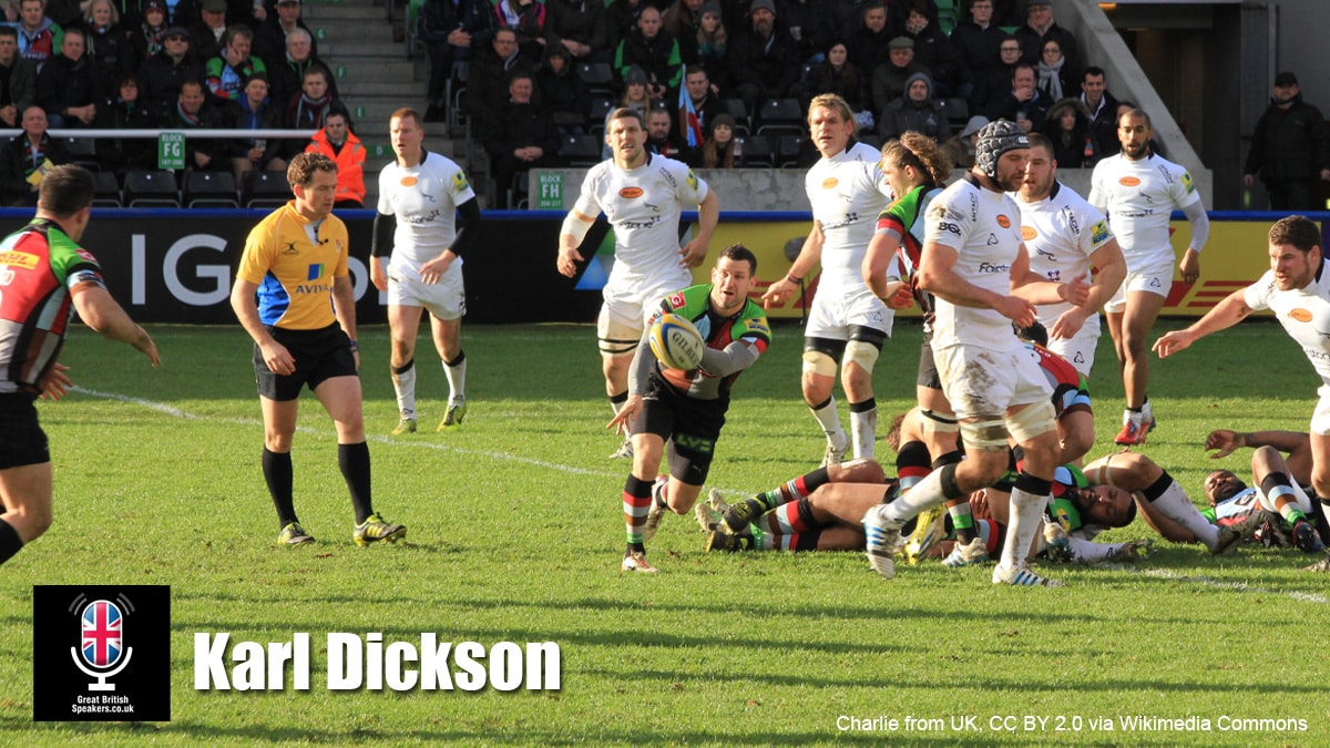 Rugby Referee Karl Dickson at Great British Speakers