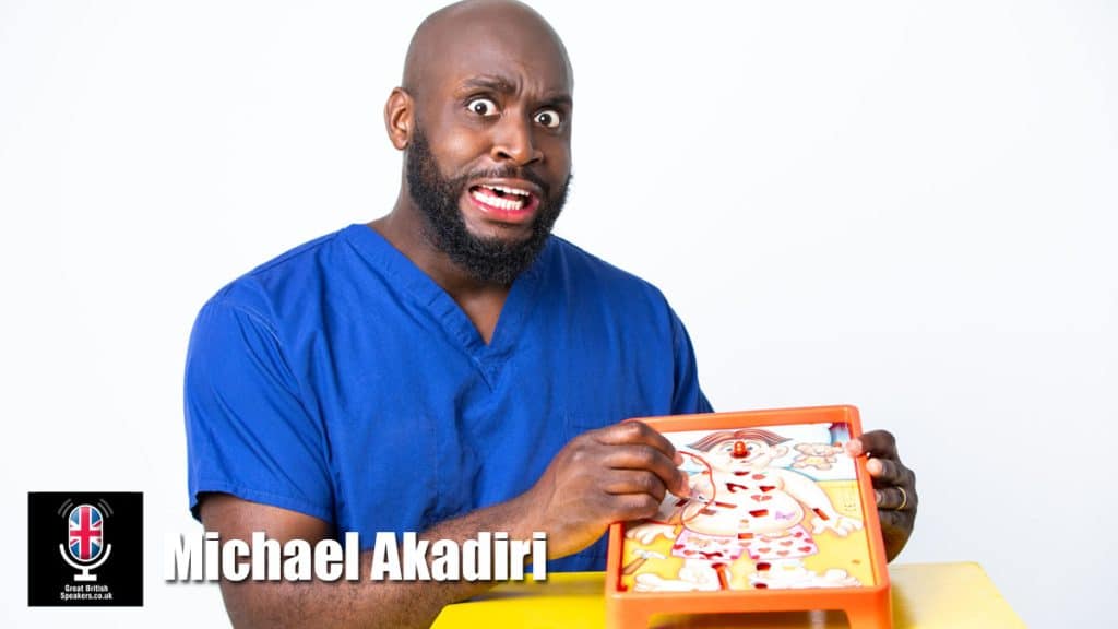 Comedian Michael Akadiri at Great British Speakers
