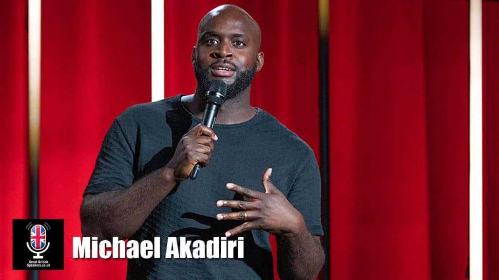Comedian Michael Akadiri at Great British Speakers